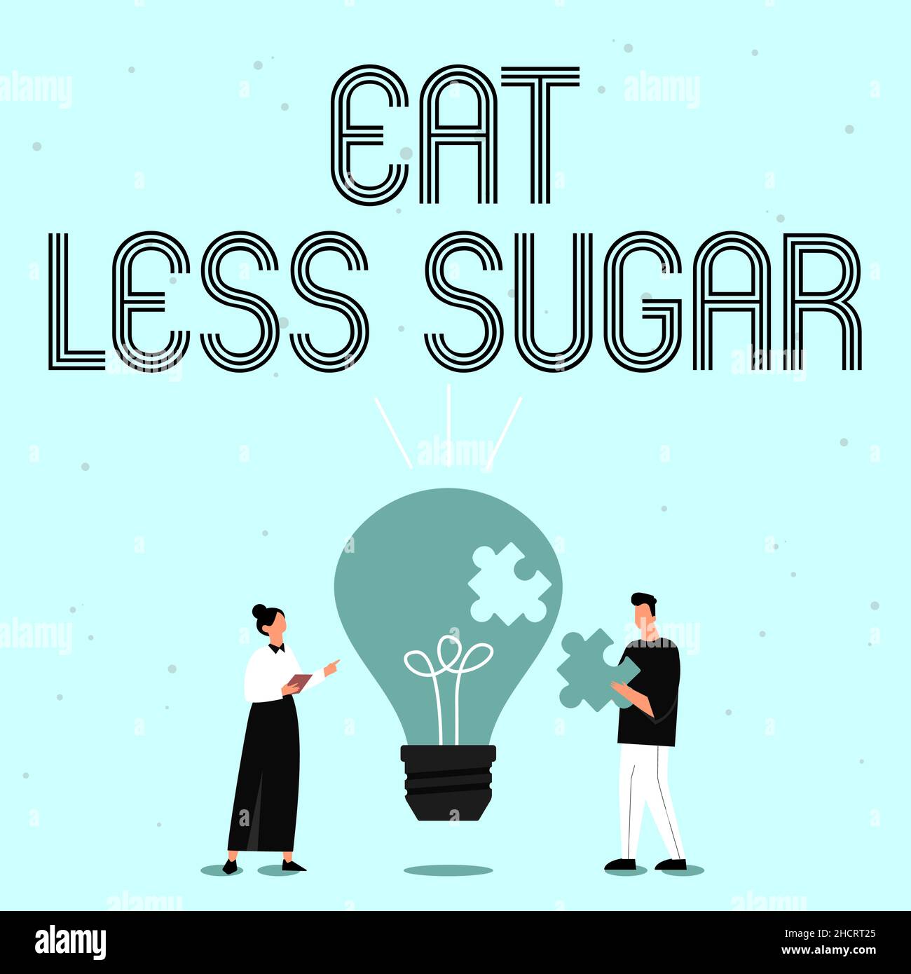 Sign displaying Eat Less Sugar, Concept meaning reducing sugar intake ...