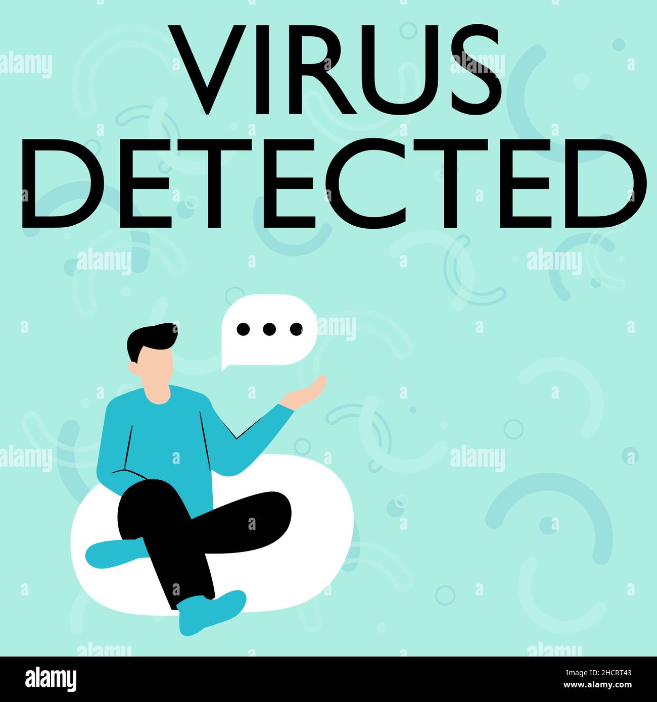 Hand writing sign Virus Detected, Concept meaning a computer program ...