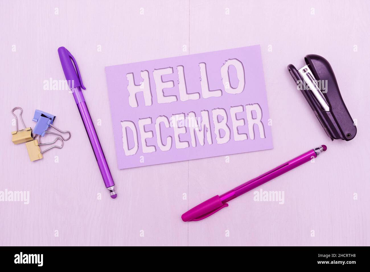 Conceptual display Hello December. Concept meaning greeting used when ...