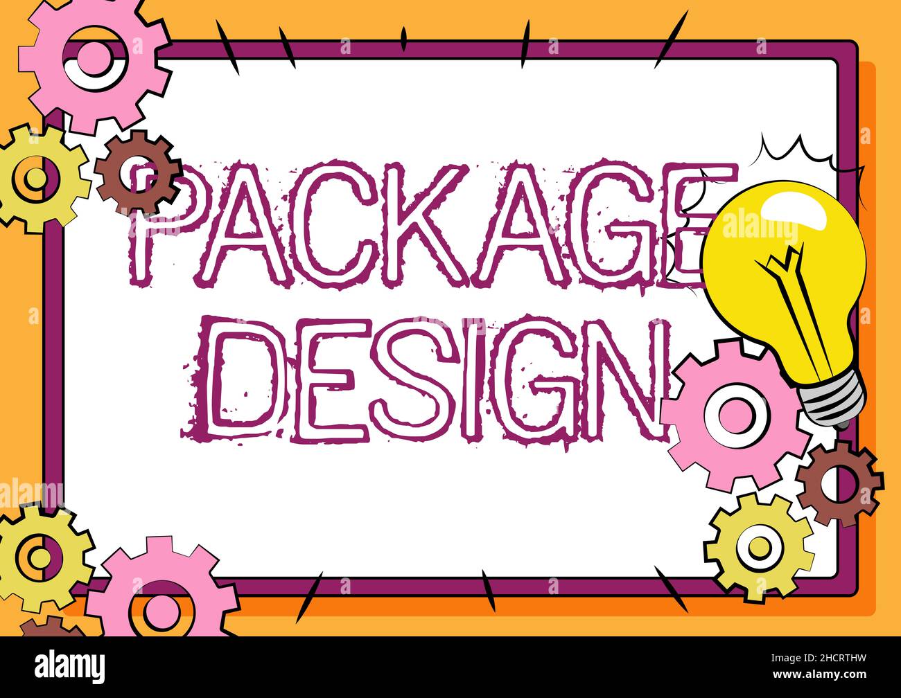 Hand writing sign Package Design, Word for Strategy in creating unique ...