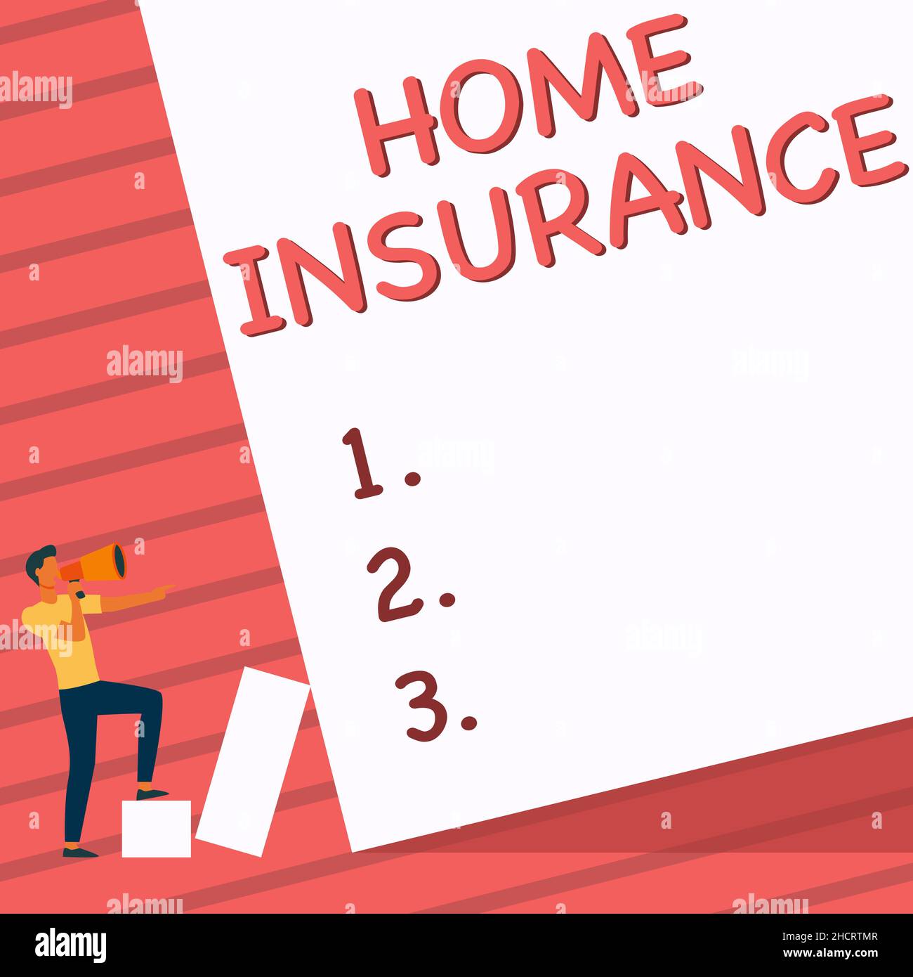 Conceptual display Home Insurance, Word Written on Covers looses and ...