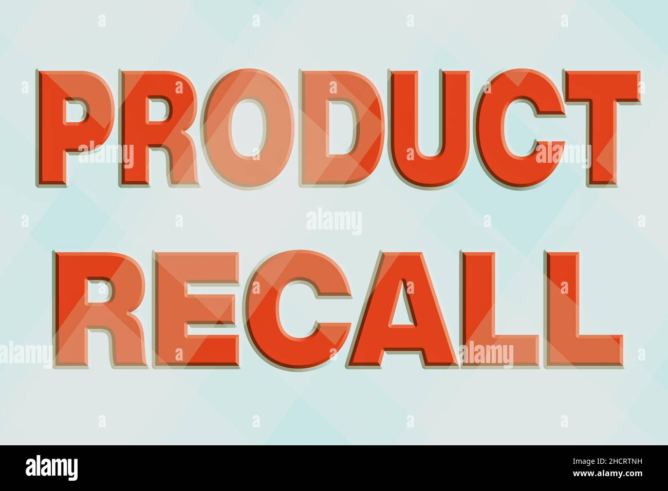 Text showing inspiration Product Recall, Business concept request to ...