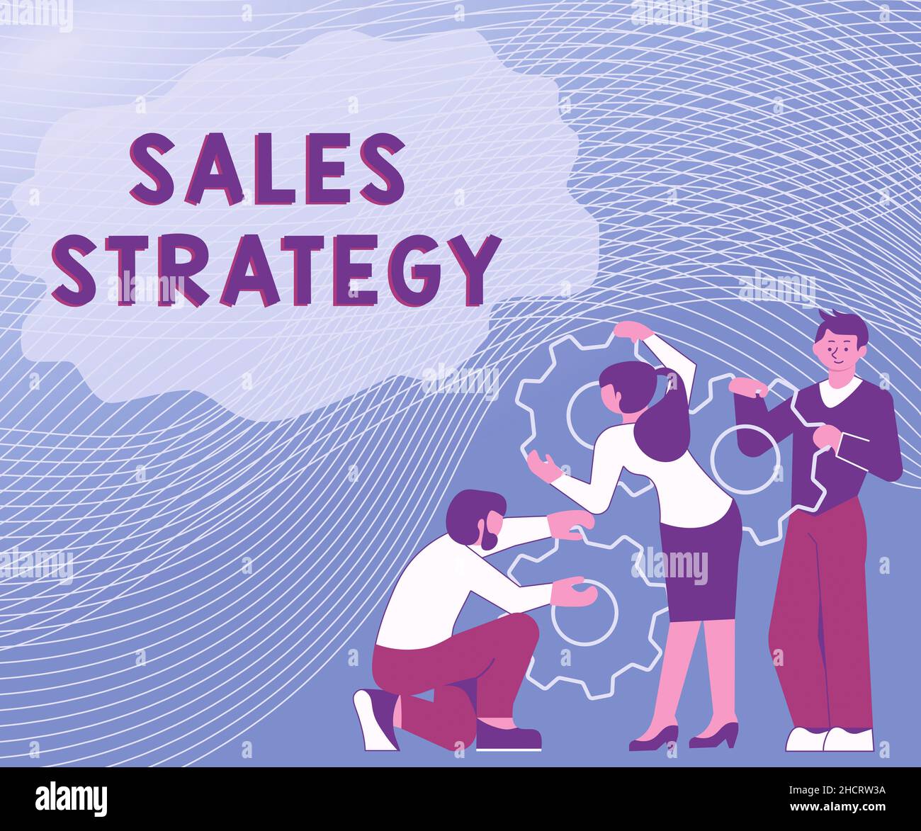 Text caption presenting Sales Strategy, Business overview Plan for ...