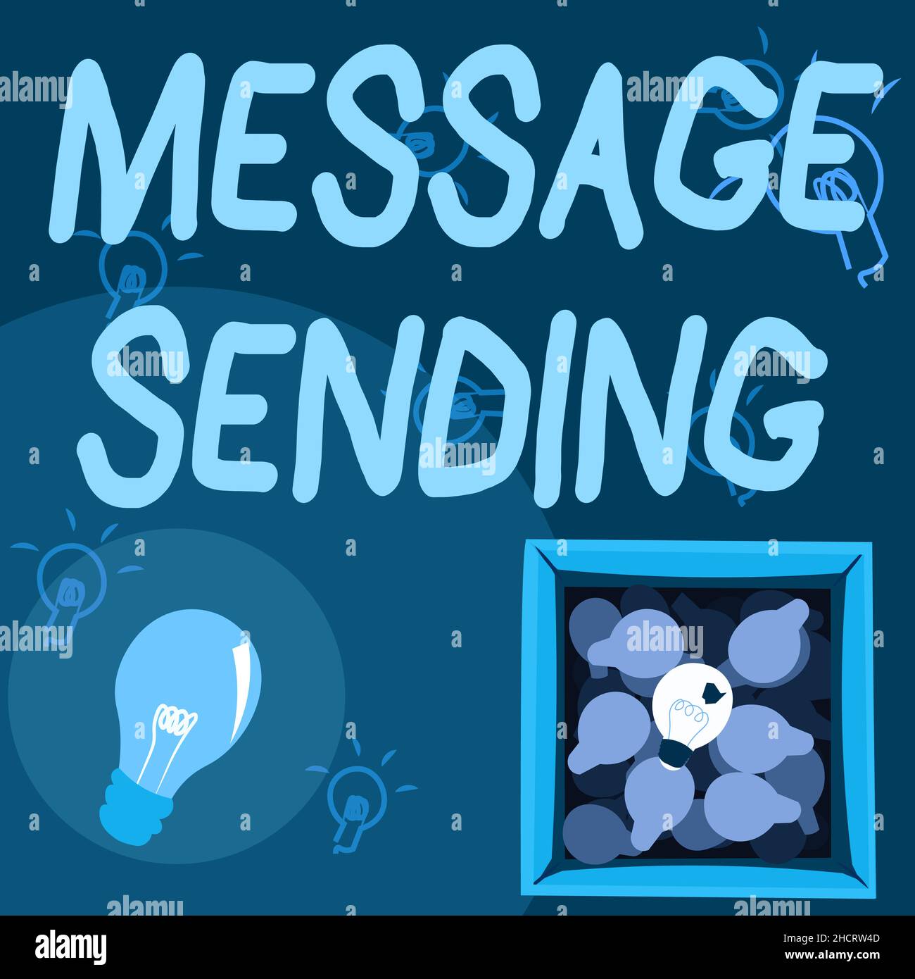 Text caption presenting Message Sending, Business idea to convey or ...