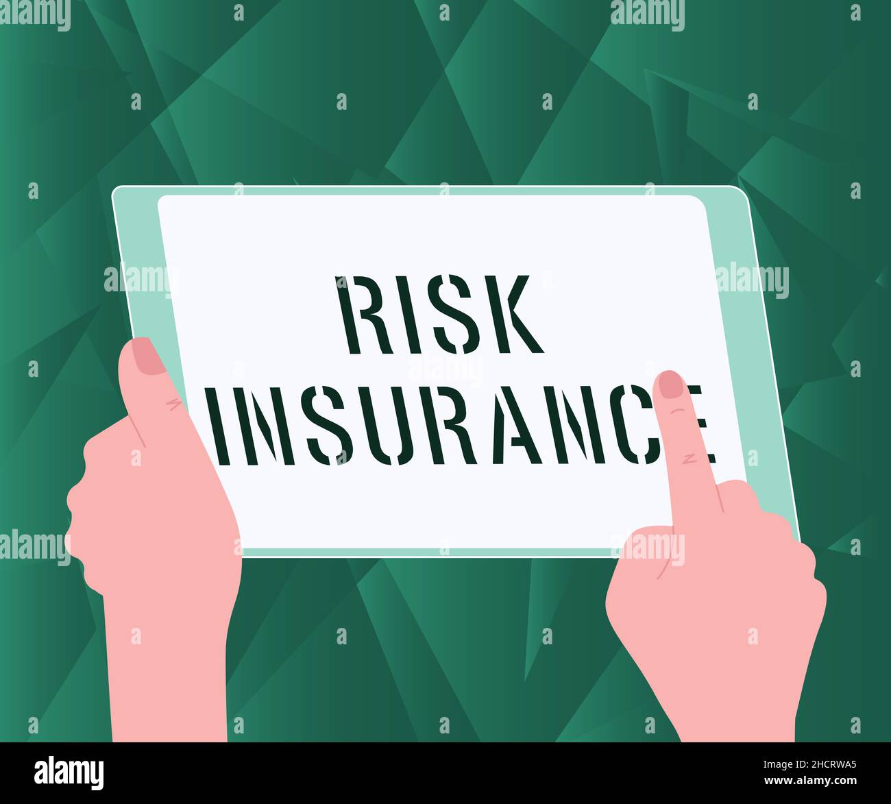 Text caption presenting Risk Insurance, Conceptual photo The ...