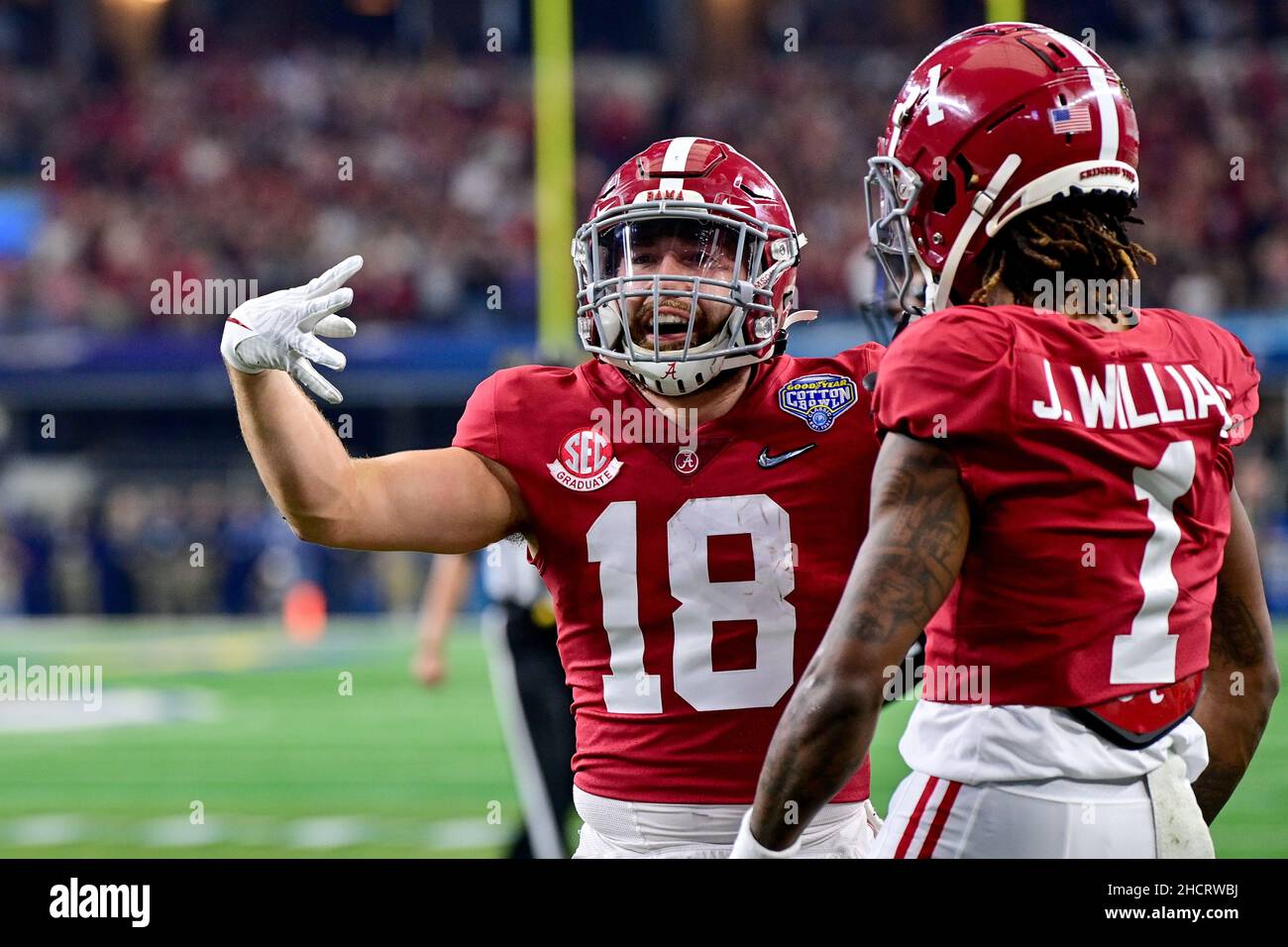 Alabama Crimson Tide wide receiver Slade Bolden (18) celebrates after ...