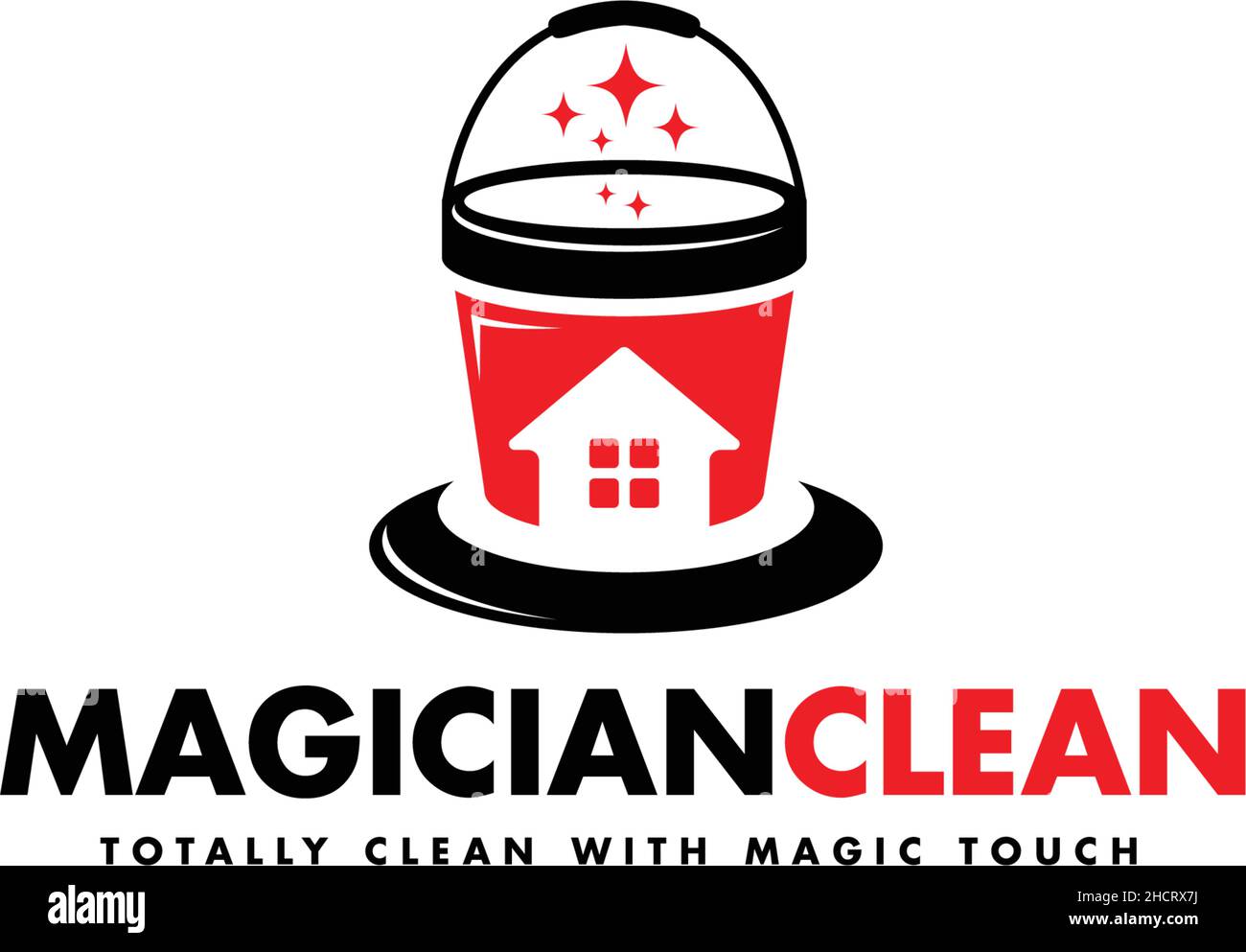 Modern colorful MAGICIAN CLEAN home logo design Stock Vector Image ...