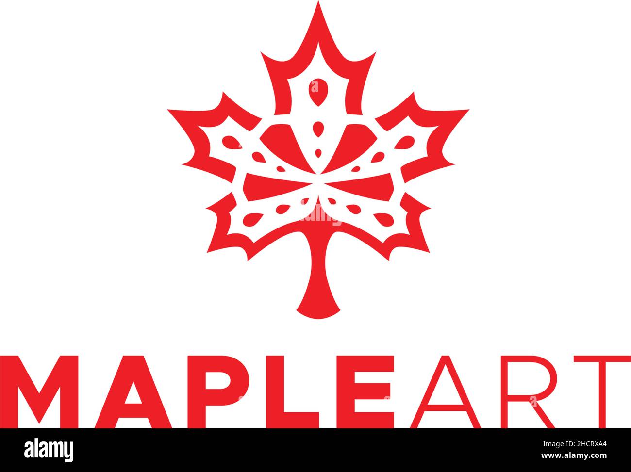 Minimalist flat autumn tree Cut Out Stock Images & Pictures - Alamy