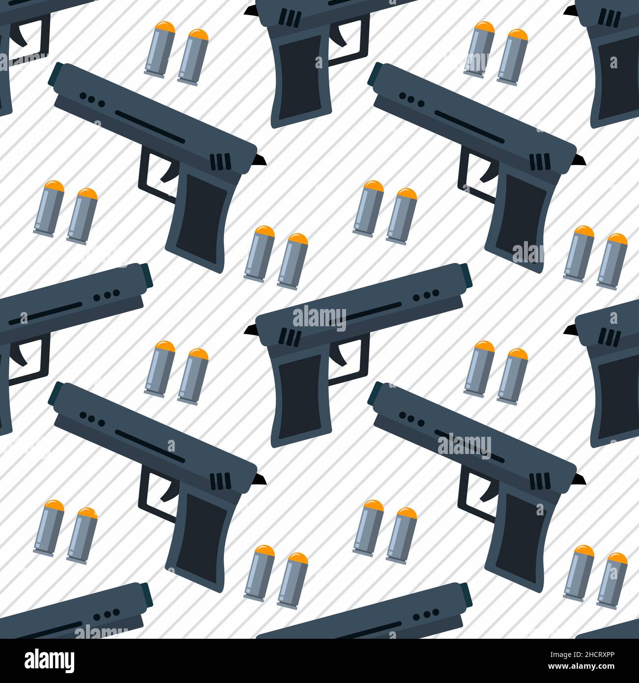 handgun with bullet seamless pattern vector illustration Stock Vector ...