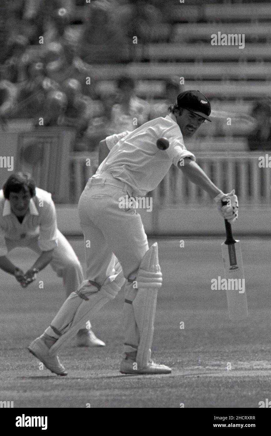John Wright, batting for New Zealand against England at Lord's, London ...