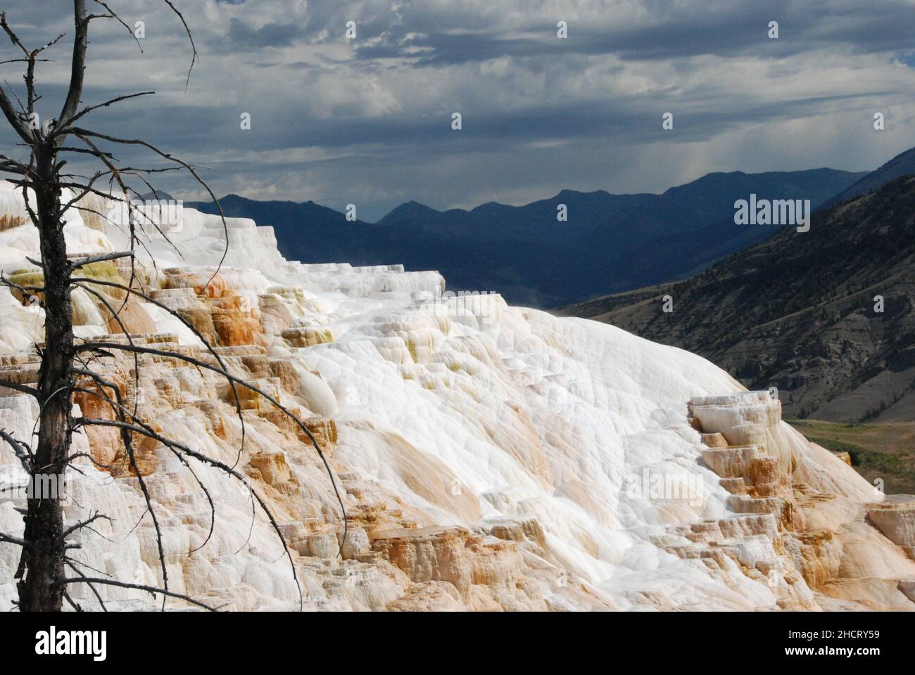 Travertine terraces yellowstone hi-res stock photography and images - Alamy