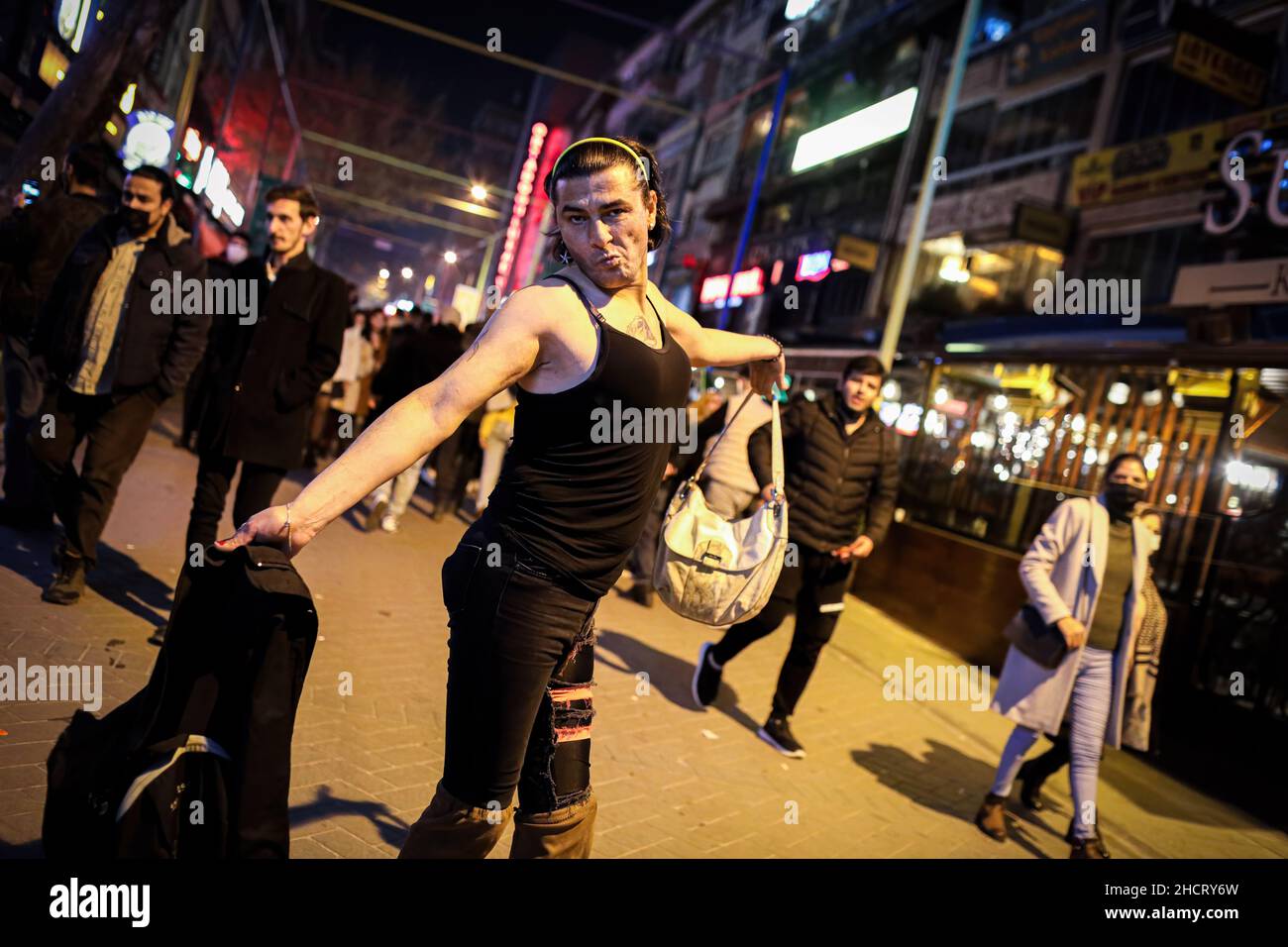 Ankara, Turkey. 31st Dec, 2021. A transgender woman poses for a photo ...