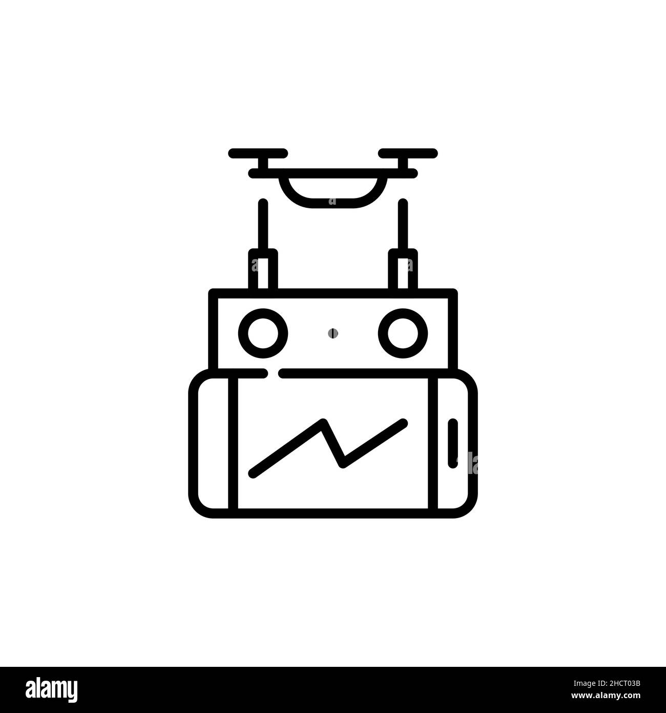 Drone ground remote controller. Pixel perfect, editable stroke icon ...