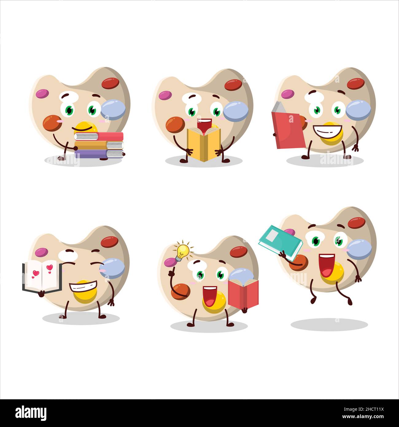 A picture of paint palette cartoon character concept reading an amusing ...