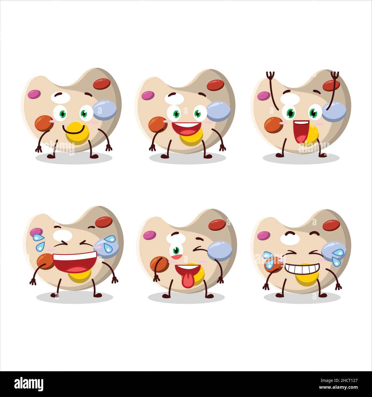 Cartoon character of paint palette with smile expression. Vector ...