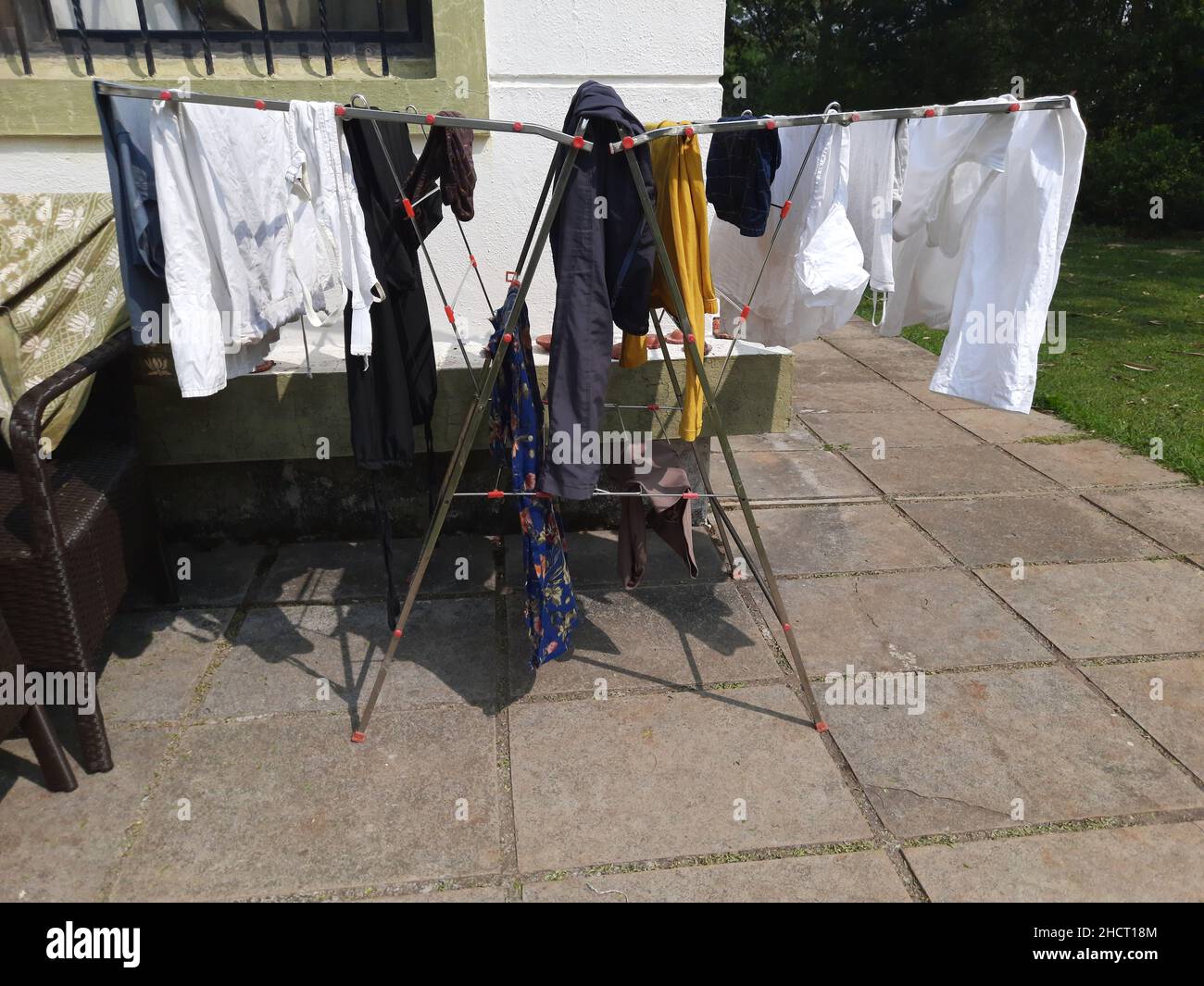 Drying clothes in sunlight hi-res stock photography and images - Alamy