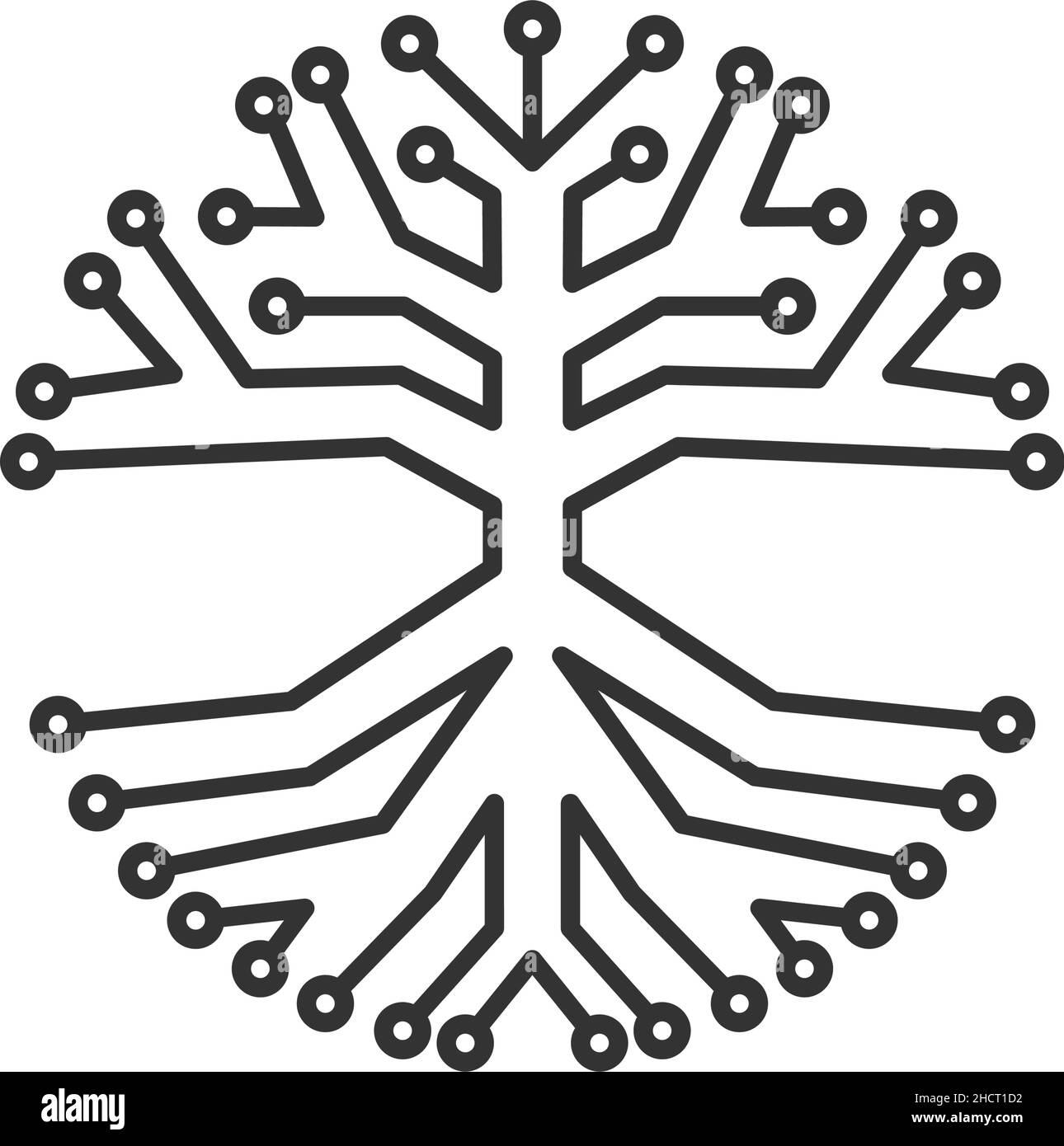 tech tree electrical circuit digital Icon Illustration Brand Identity ...