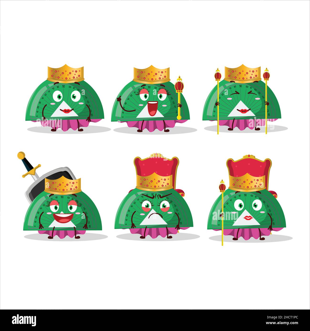 Queen and her magic clothes cartoon of green arc ruler wearing tiara ...
