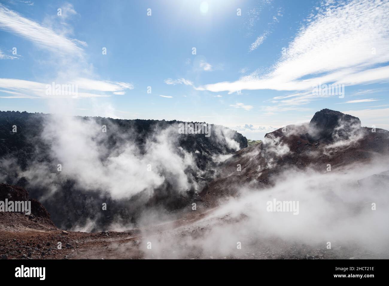 Avachinsky volcano, Kamchatka peninsula, Russia. An active volcano ...