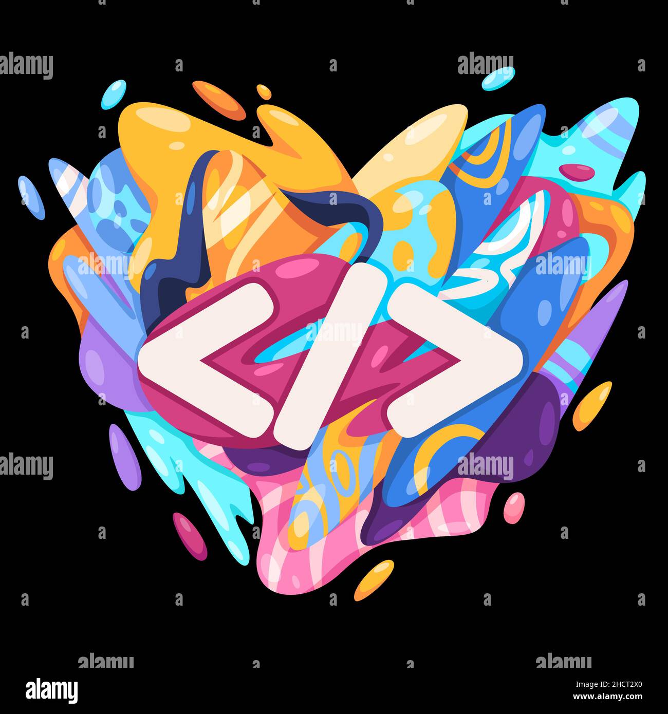 Code Coding Script Software Developer Programmer Icon Symbol Incolorful