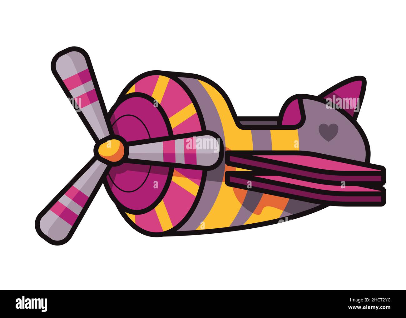 Old airplane cartoon hi-res stock photography and images - Alamy