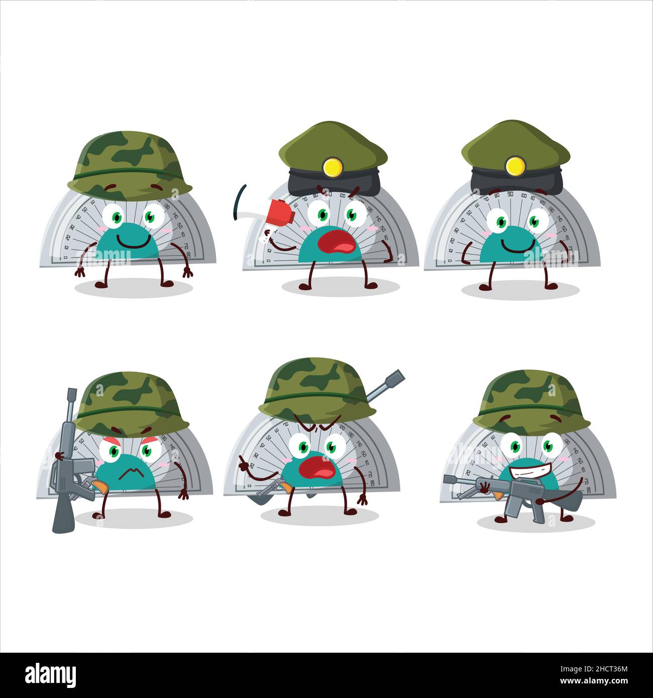 A charming soldier white arc ruler cartoon picture bring a gun machine ...