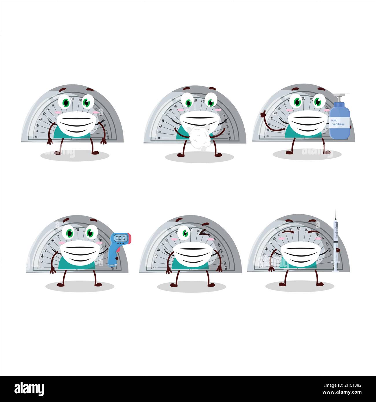 A picture of white arc ruler cartoon design style keep staying healthy ...