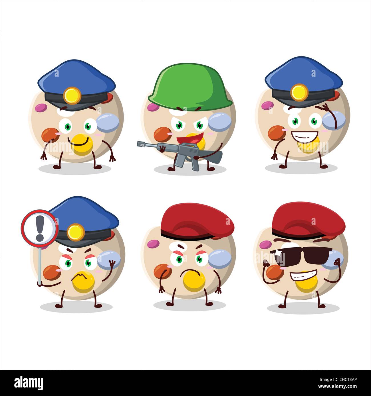A dedicated Police officer of paint palette mascot design style. Vector ...