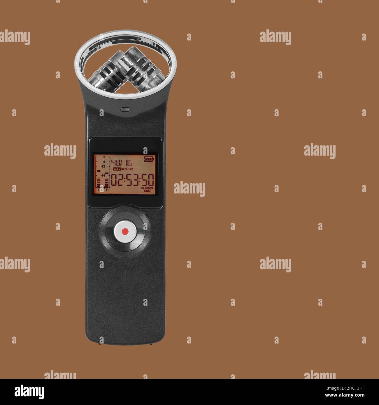 Electronic audio device - Front view Portable digital Recorder isolated ...