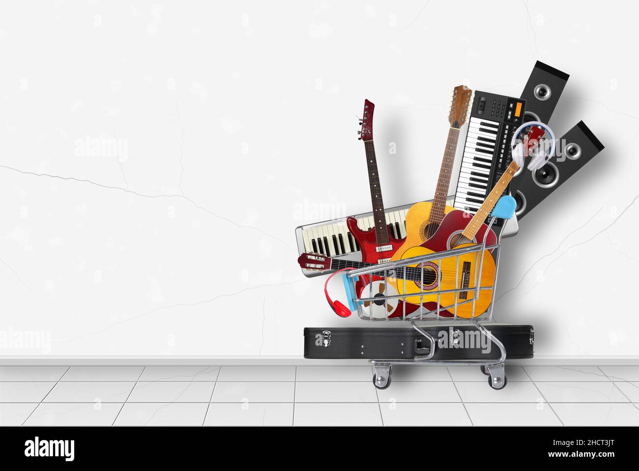 Musical instruments collage hi-res stock photography and images - Alamy