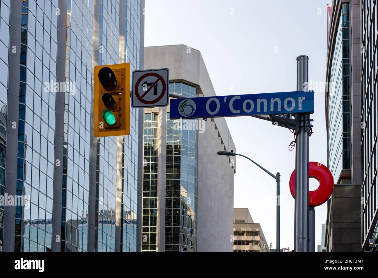 Ottawa, Canada - December 16, 2021: Cityscape street view with modern ...