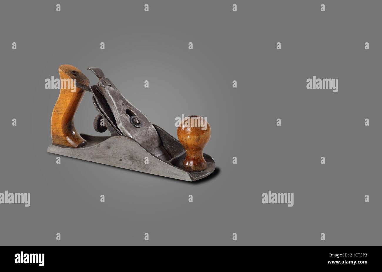 Tools Building and repair - Old rusty metal hand plane with shadow ...