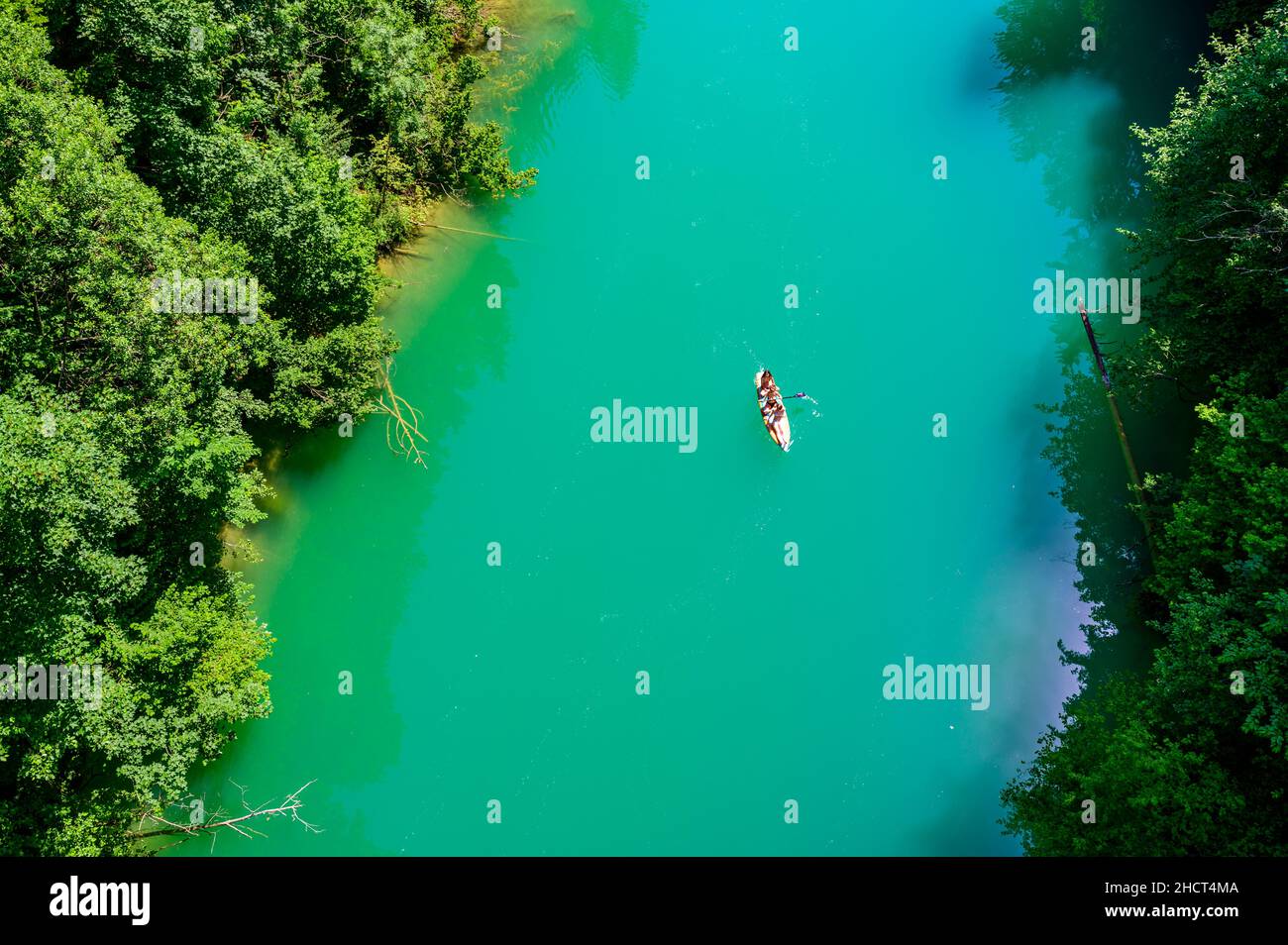Kayaking on river in forest - beautiful nature scenery Stock Photo - Alamy
