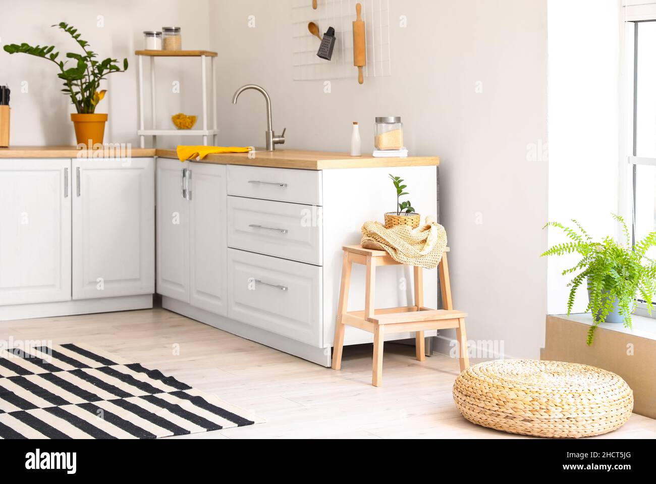 Kitchen step ladder hi-res stock photography and images - Alamy