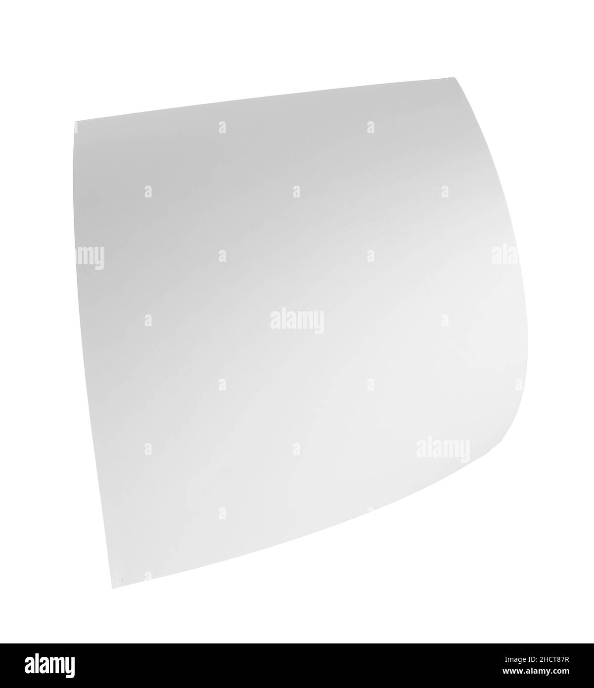 Blank flying paper sheet on white background Stock Photo - Alamy