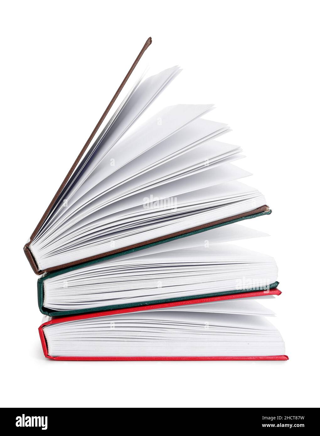 Flying book isolated on white background Stock Photo - Alamy