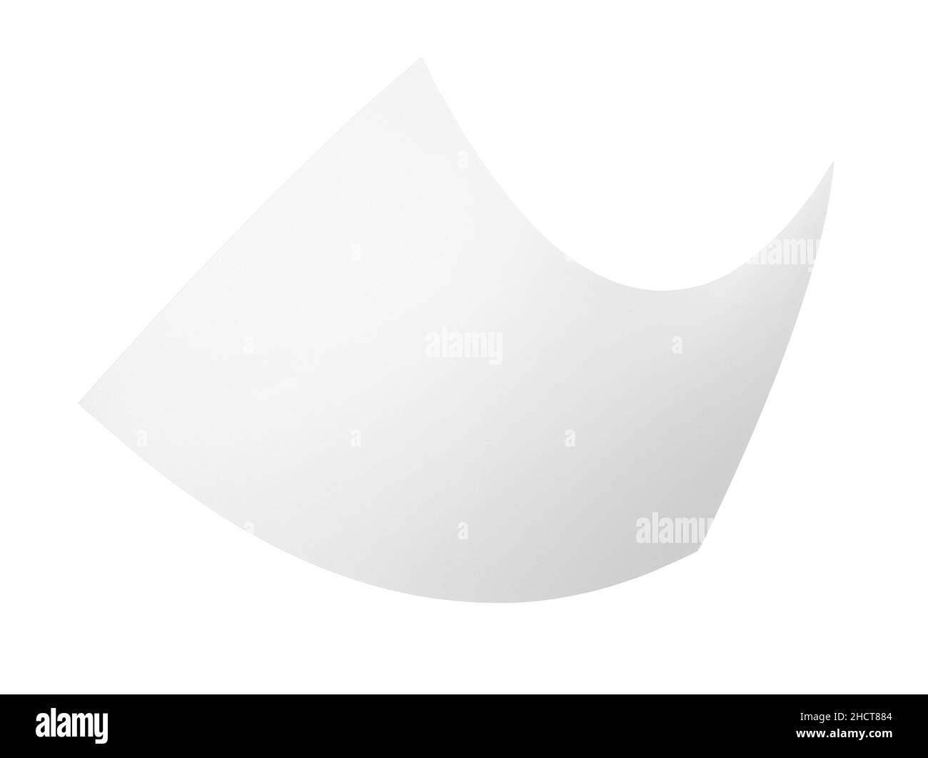Blank flying paper sheet on white background Stock Photo - Alamy