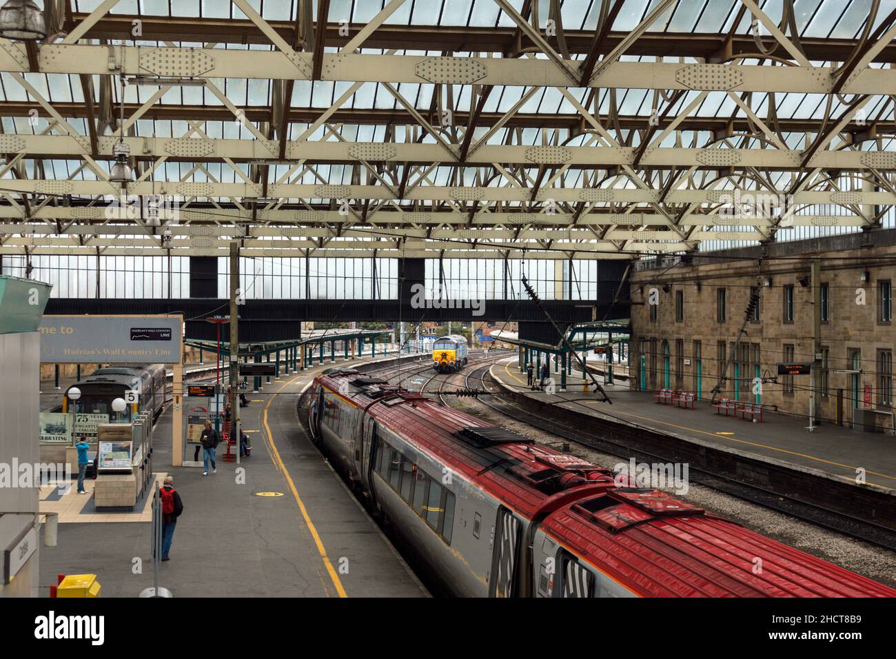 Virgin Voyager at platform 4 at Carlisle Citadel railway station Stock ...