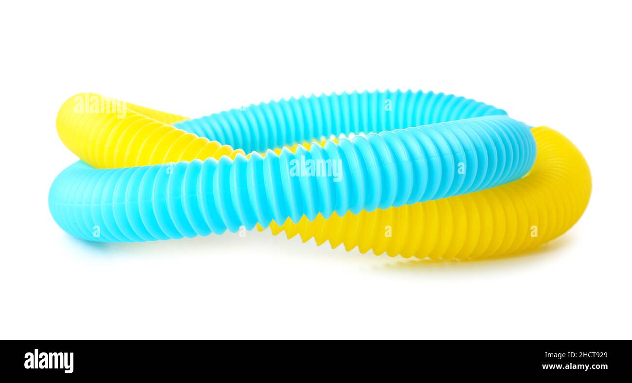Different Pop Tubes on white background Stock Photo - Alamy