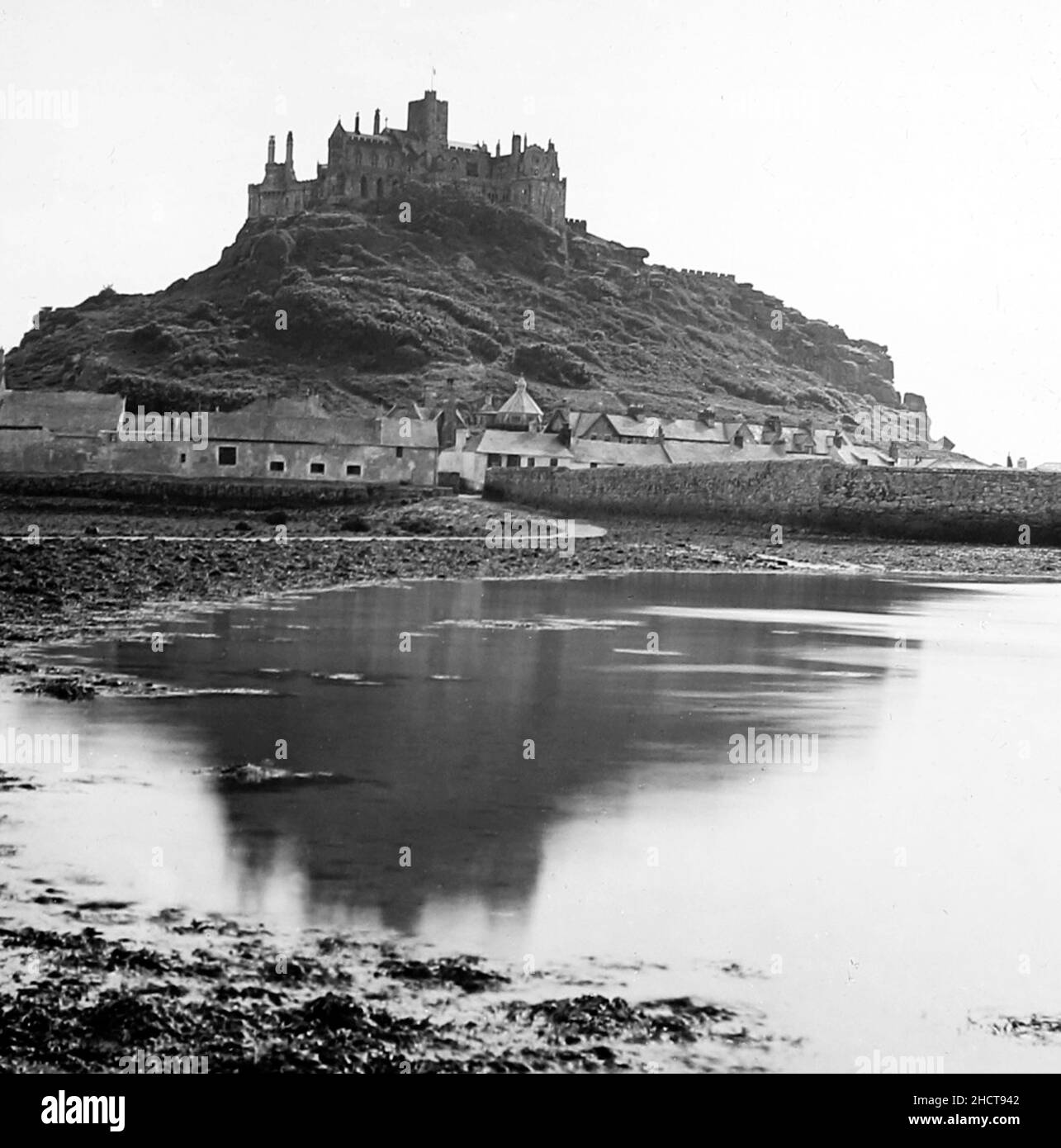 St. Michael's Mount, Cornwall, Victorian period Stock Photo - Alamy