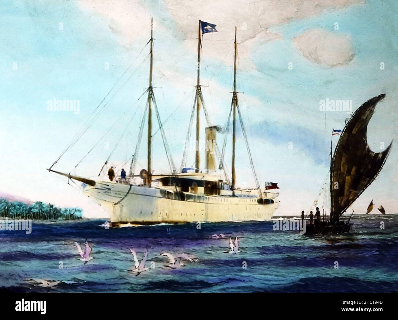 SS John Williams Missionary Ship, Victorian period Stock Photo - Alamy