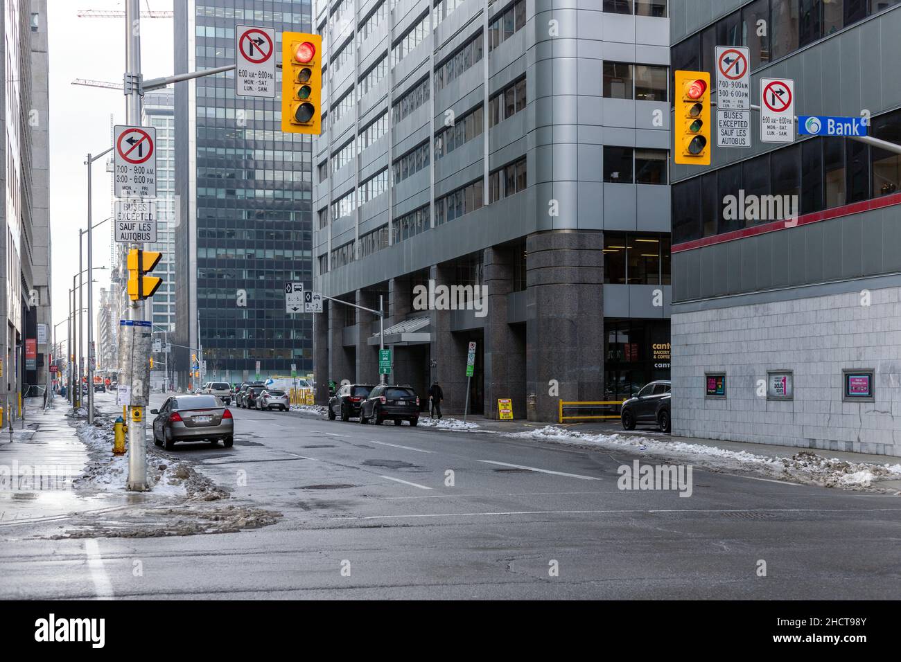 Ottawa, Canada - December 16, 2021: City view with skyscrapers and ...