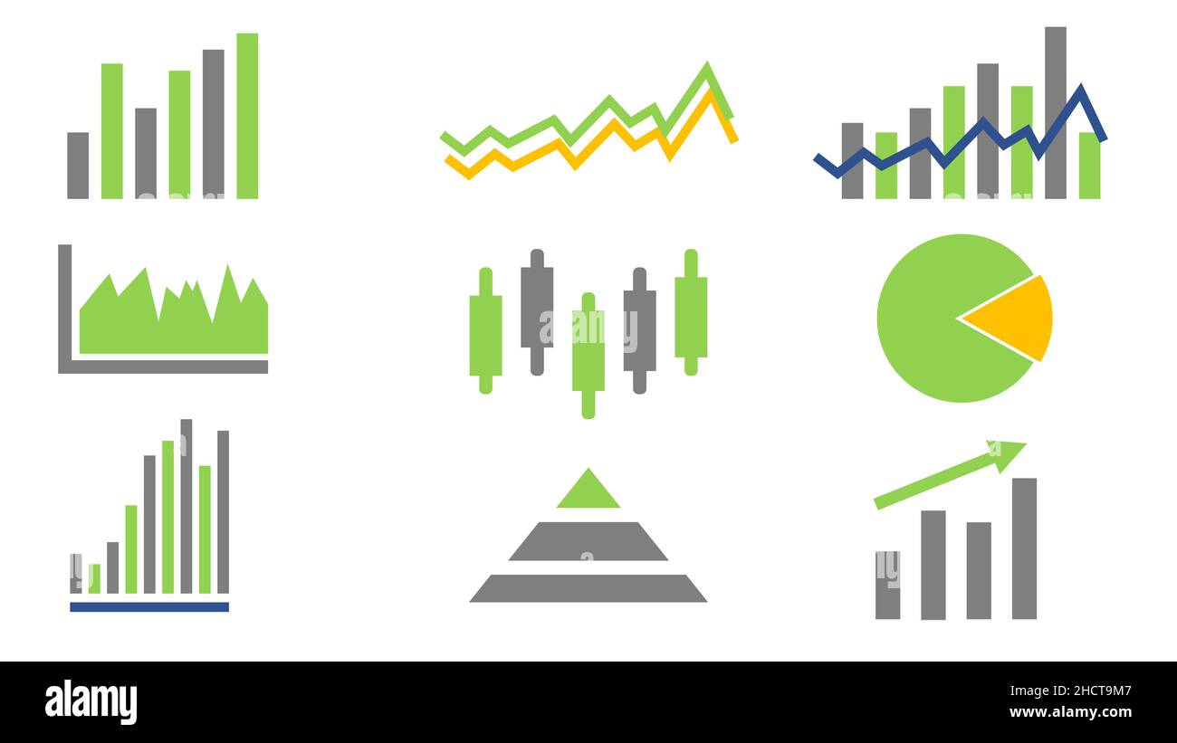 business infographic icon, up and down trend. stock market illustration ...