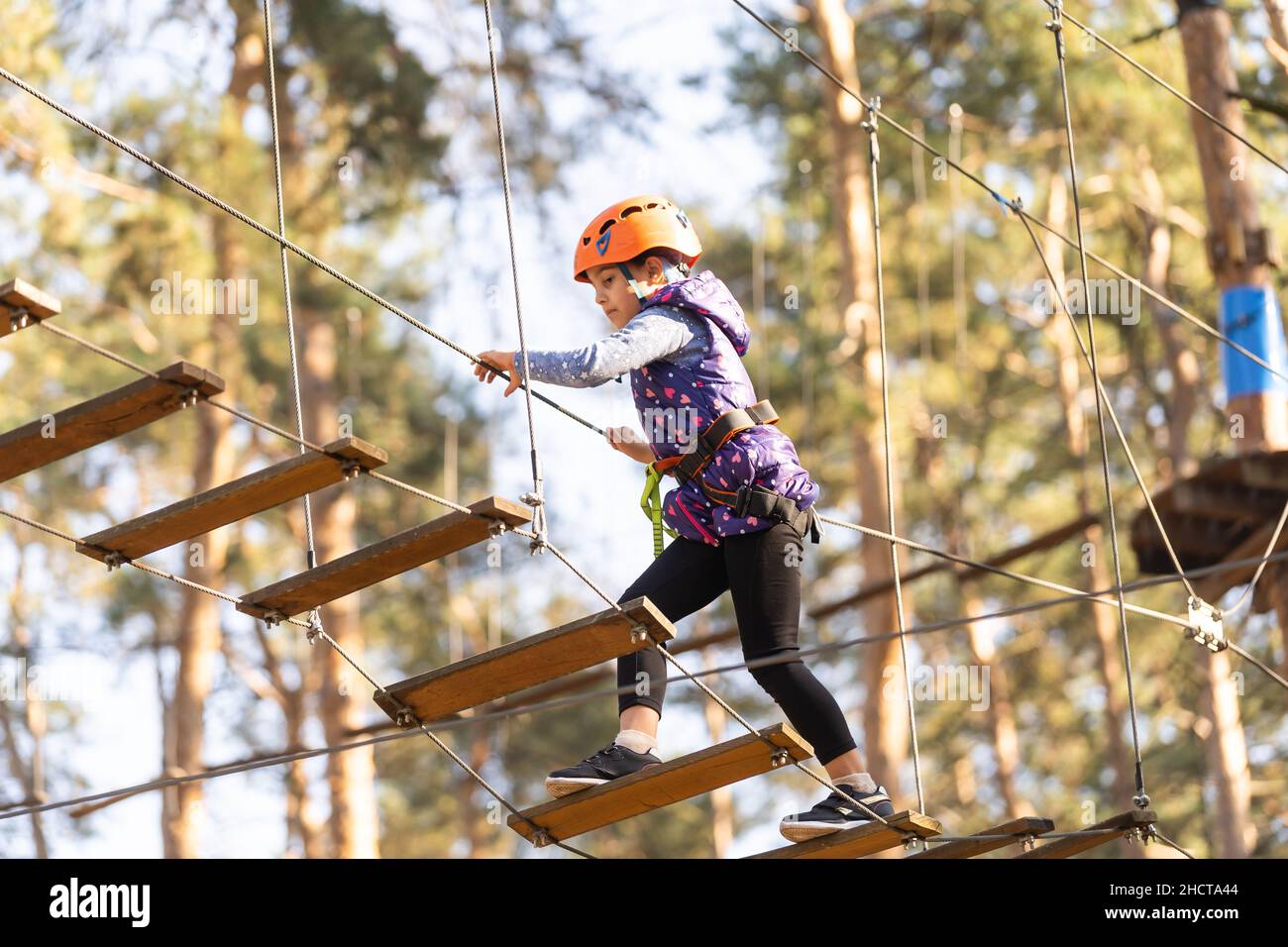 Girl climbing in adventure park is a place which can contain a wide ...