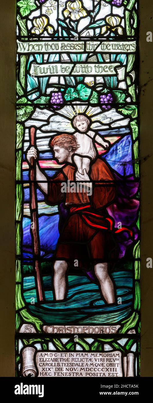 Stained glass window Arts and Craft artwork by Mary Lowndes, Lamarsh ...