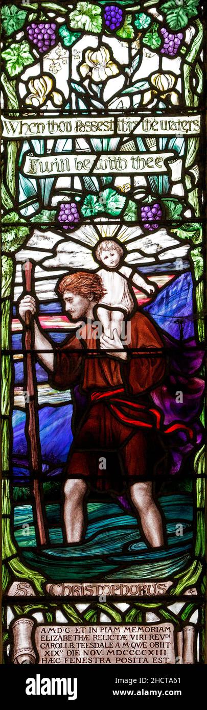 Stained glass window Arts and Craft artwork by Mary Lowndes, Lamarsh ...