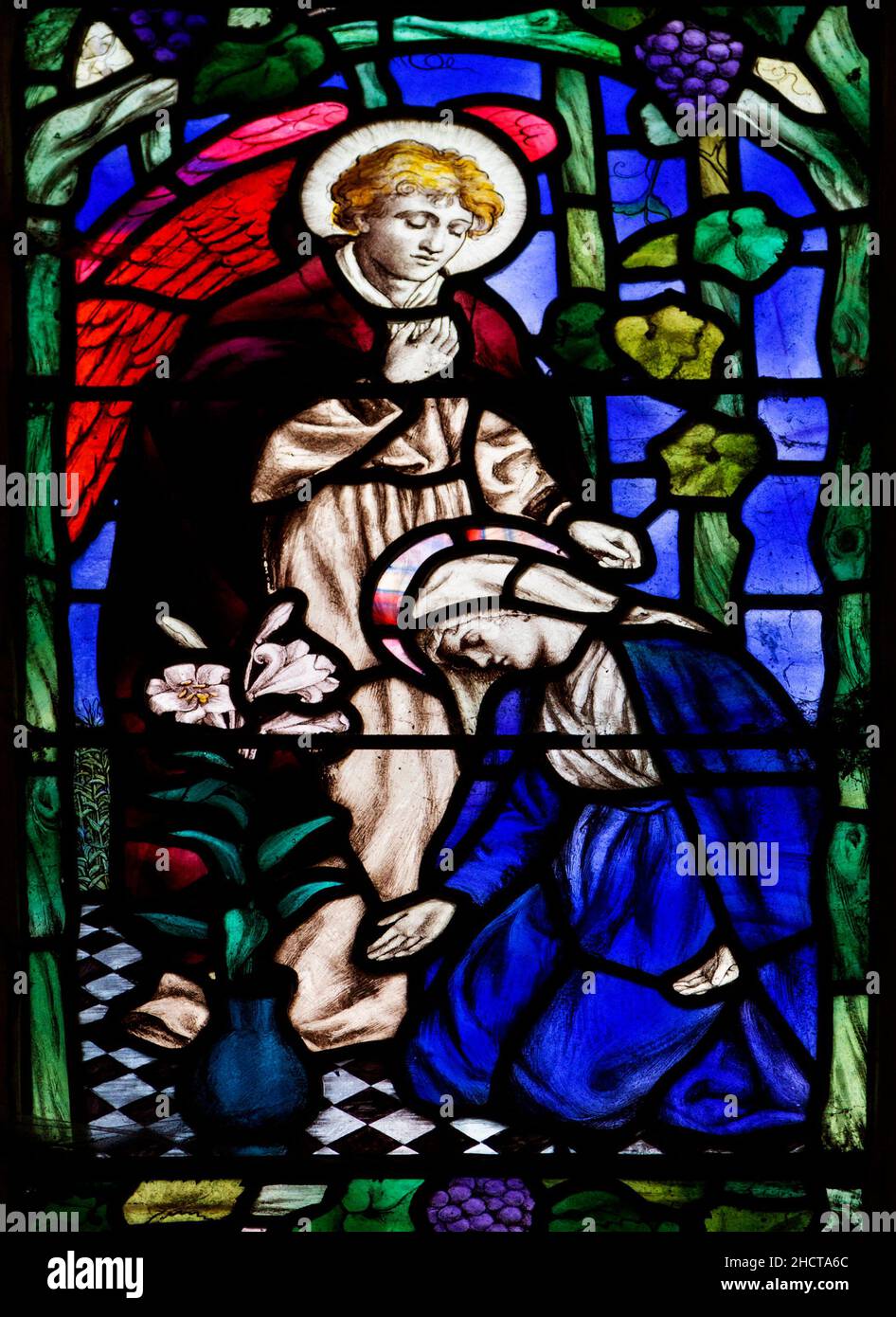 Stained glass window Arts and Craft artwork by Mary Lowndes, Lamarsh ...