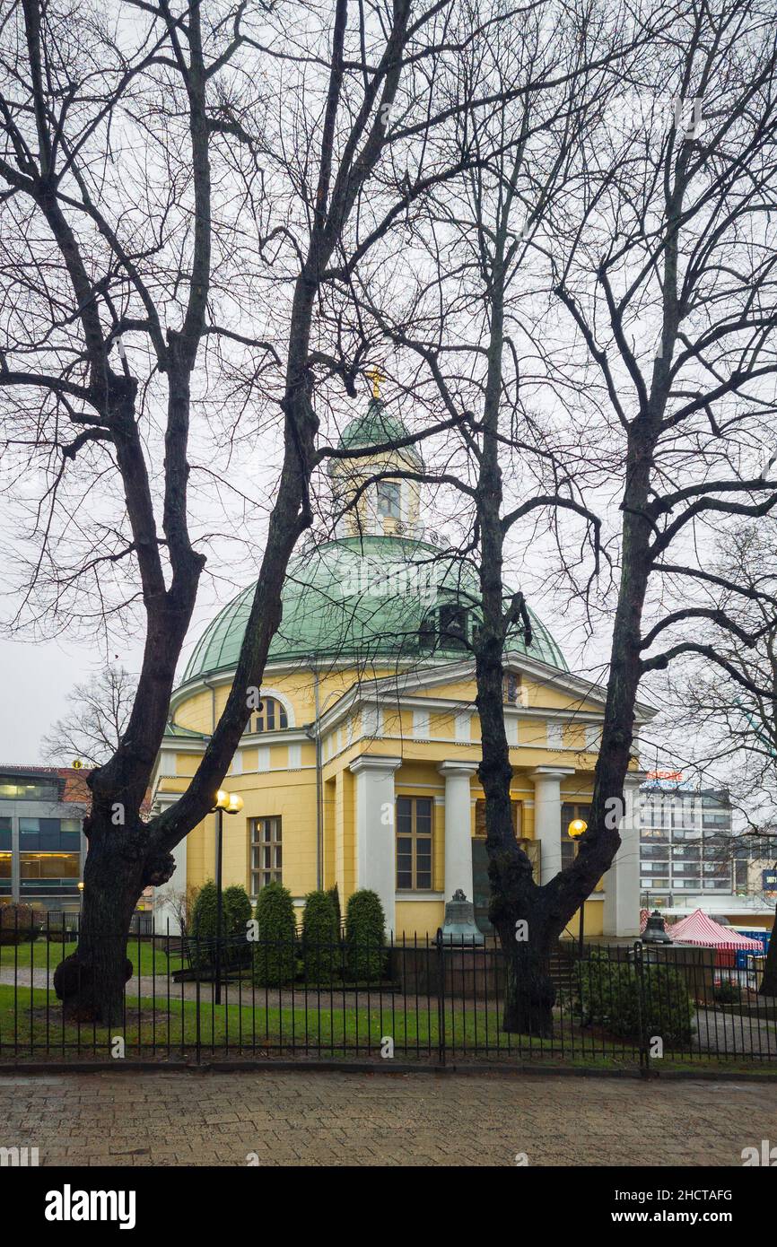 Turku, Finland - December 14, 2021: Vertical View of The Orthodox ...