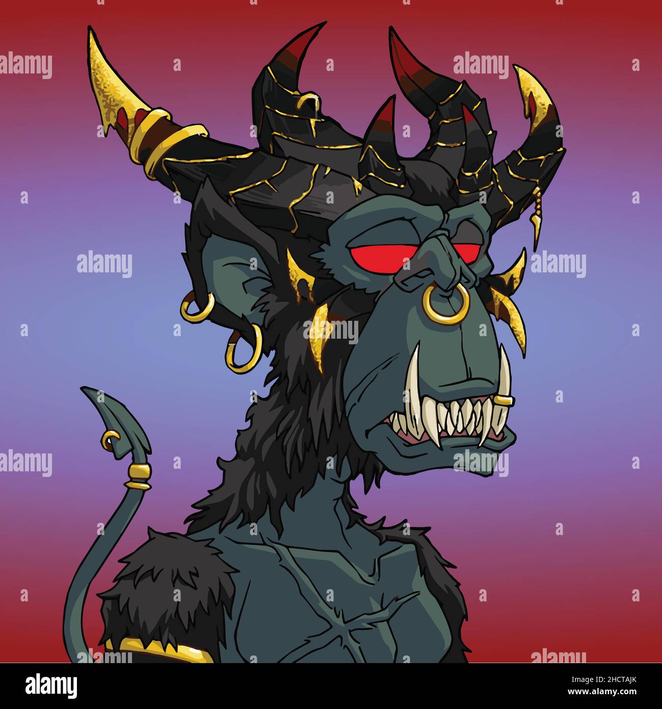 Devil monkey Stock Vector Images - Alamy