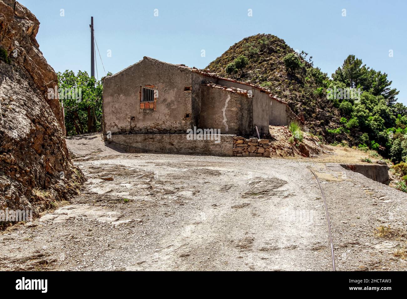 Amazing scenery of Calabrian hills with roads and olive trees visible ...